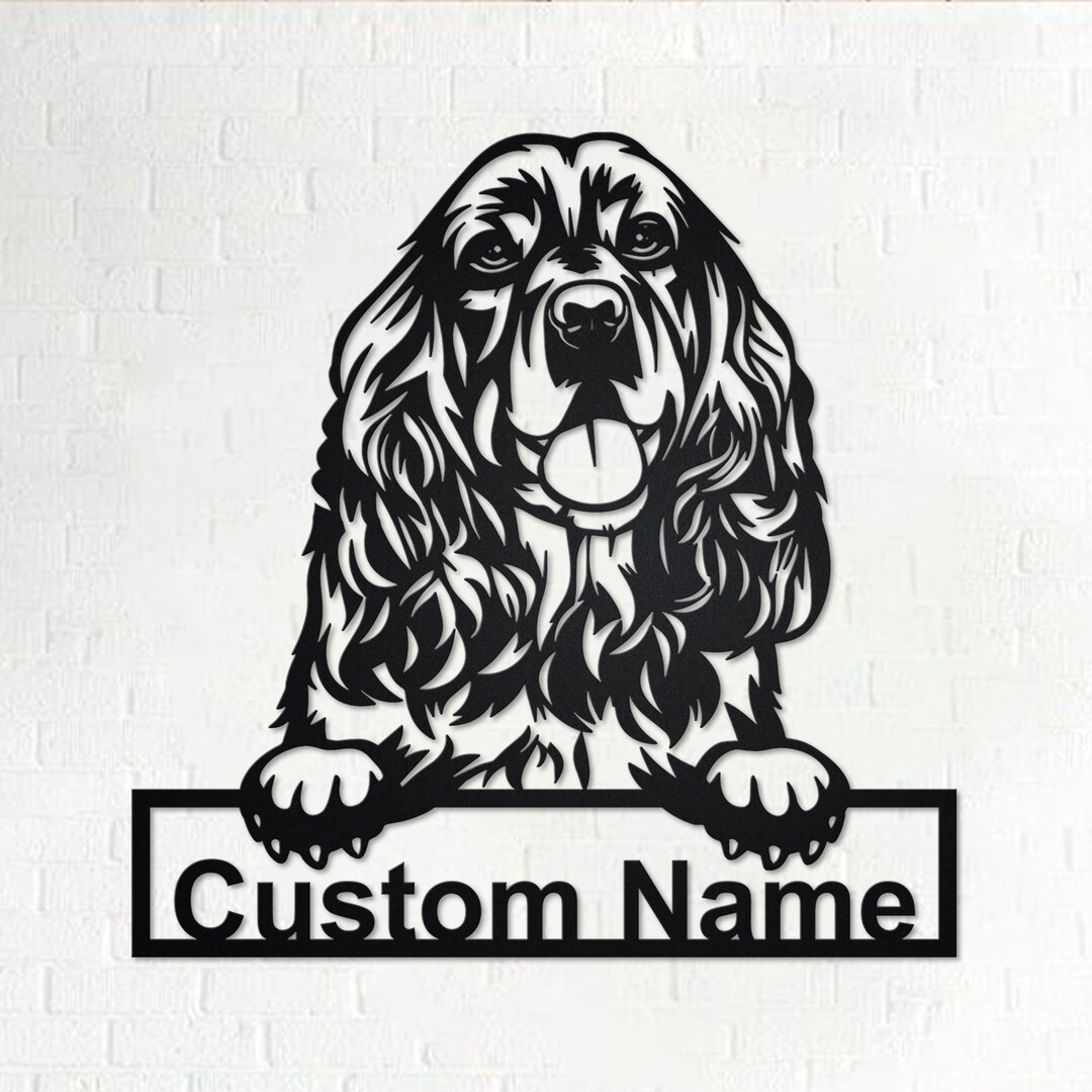 Personalized Cocker Spaniel Metal Sign | Cocker Spaniel Metal Wall Art ...