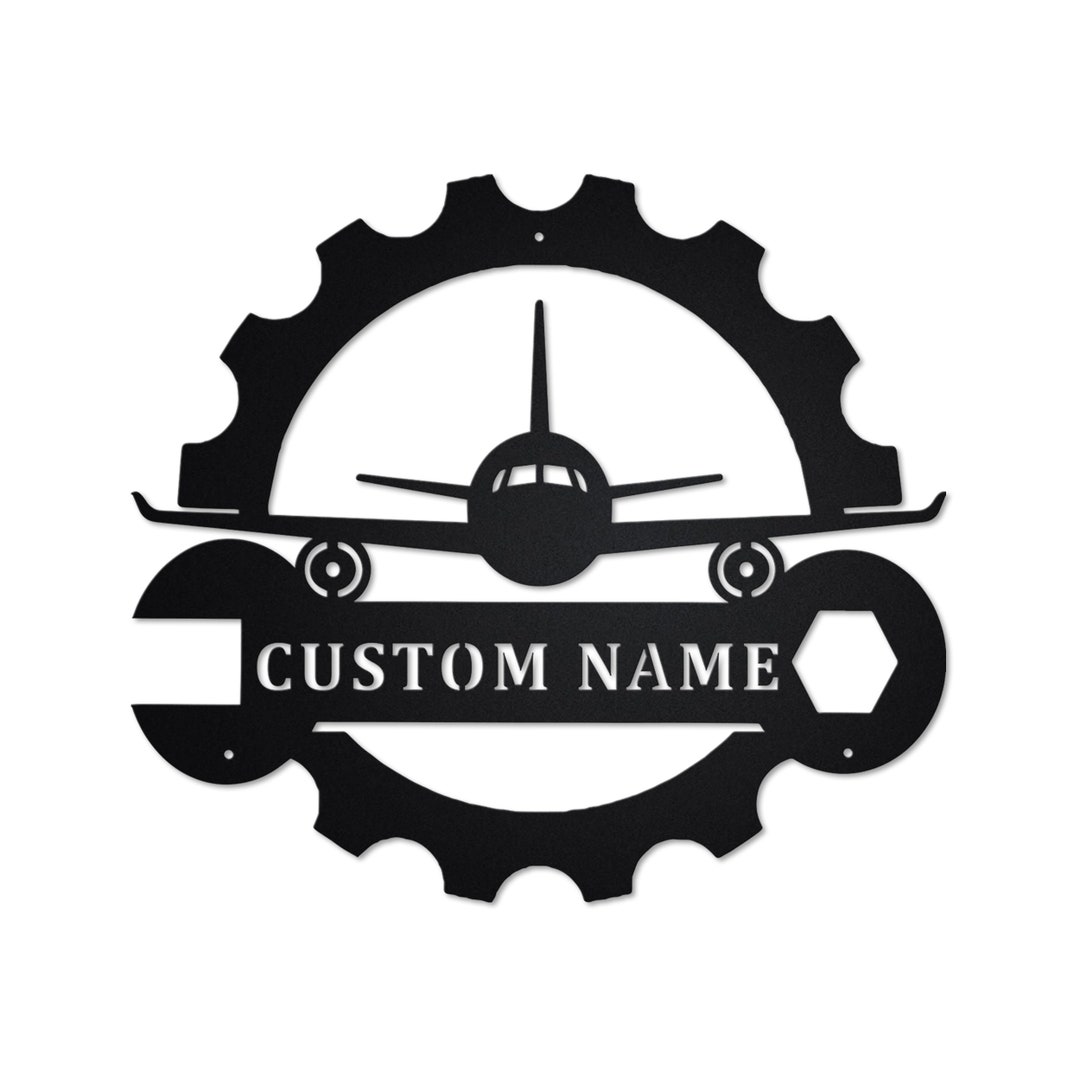 Personalized Aircraft Mechanic Metal Sign: Powder Coated Wall Art - Etsy