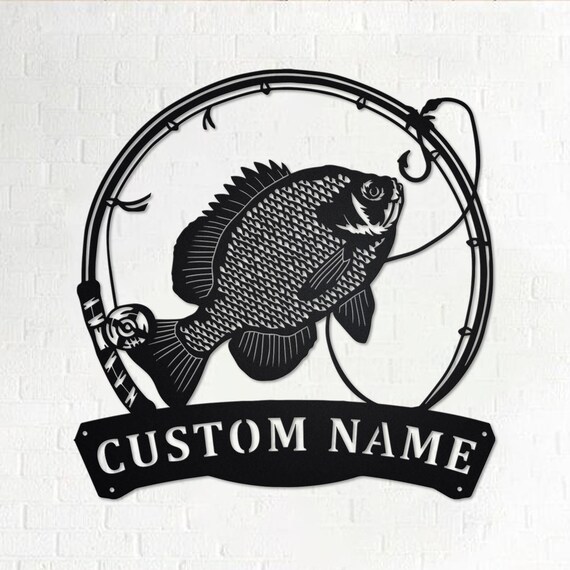 Personalized Bluegill Fish Metal Sign Fishing Metal Wall Art - Etsy