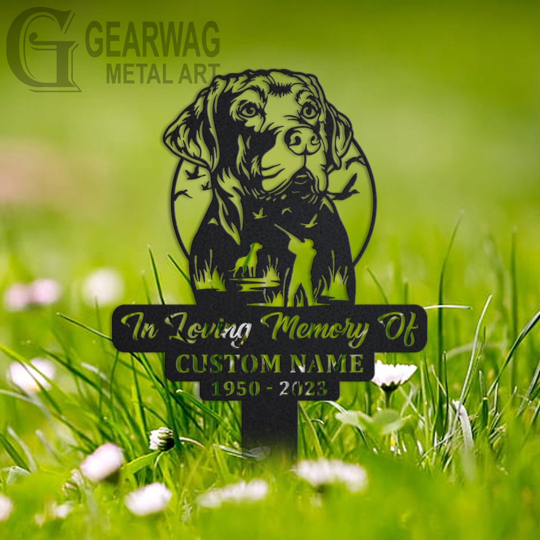 Custom Duck Hunting Memorial Stake, Metal Stake, Outdoor Decor, in ...