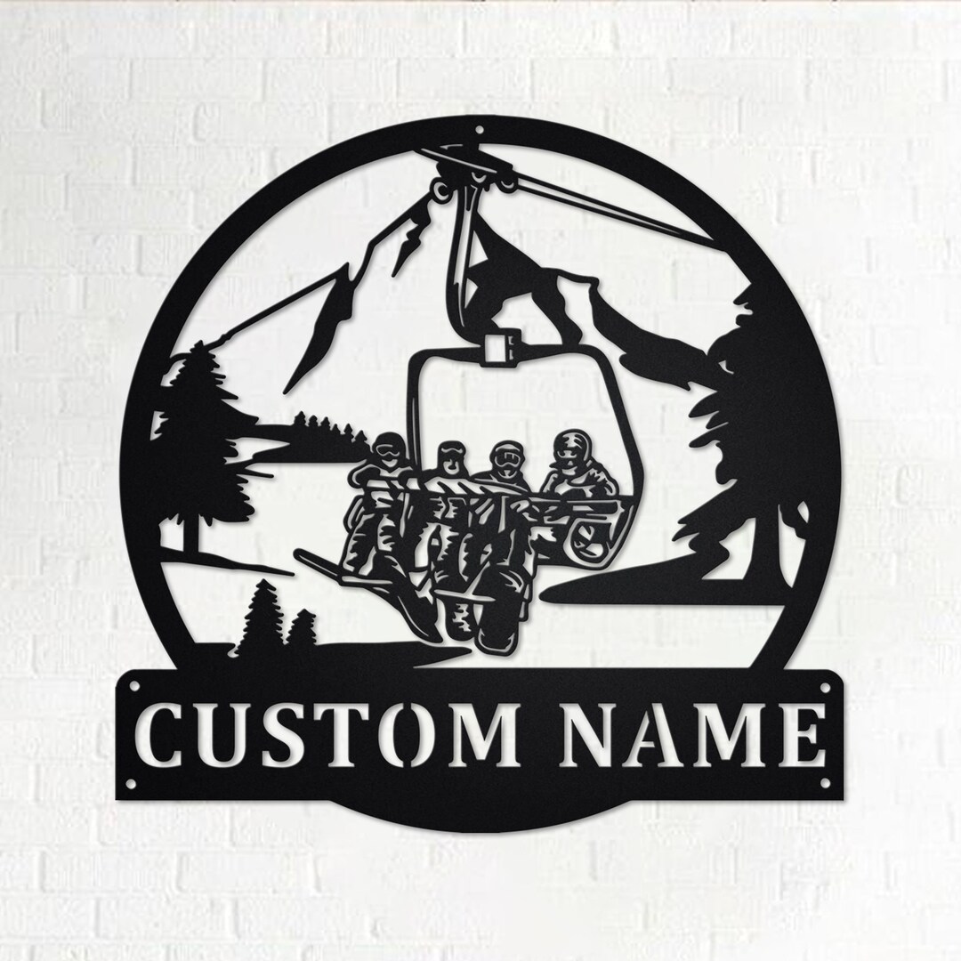 Custom Ski Lift Metal Wall Art: Personalized Home Decor - Etsy