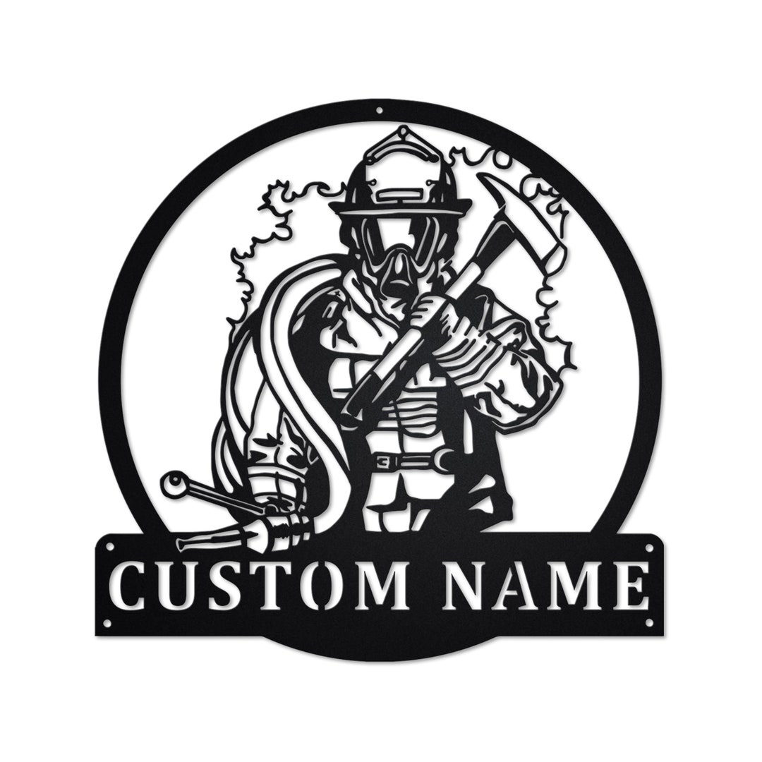 Personalized Fireman Metal Sign | Fireman Metal Wall Art | Fireman ...