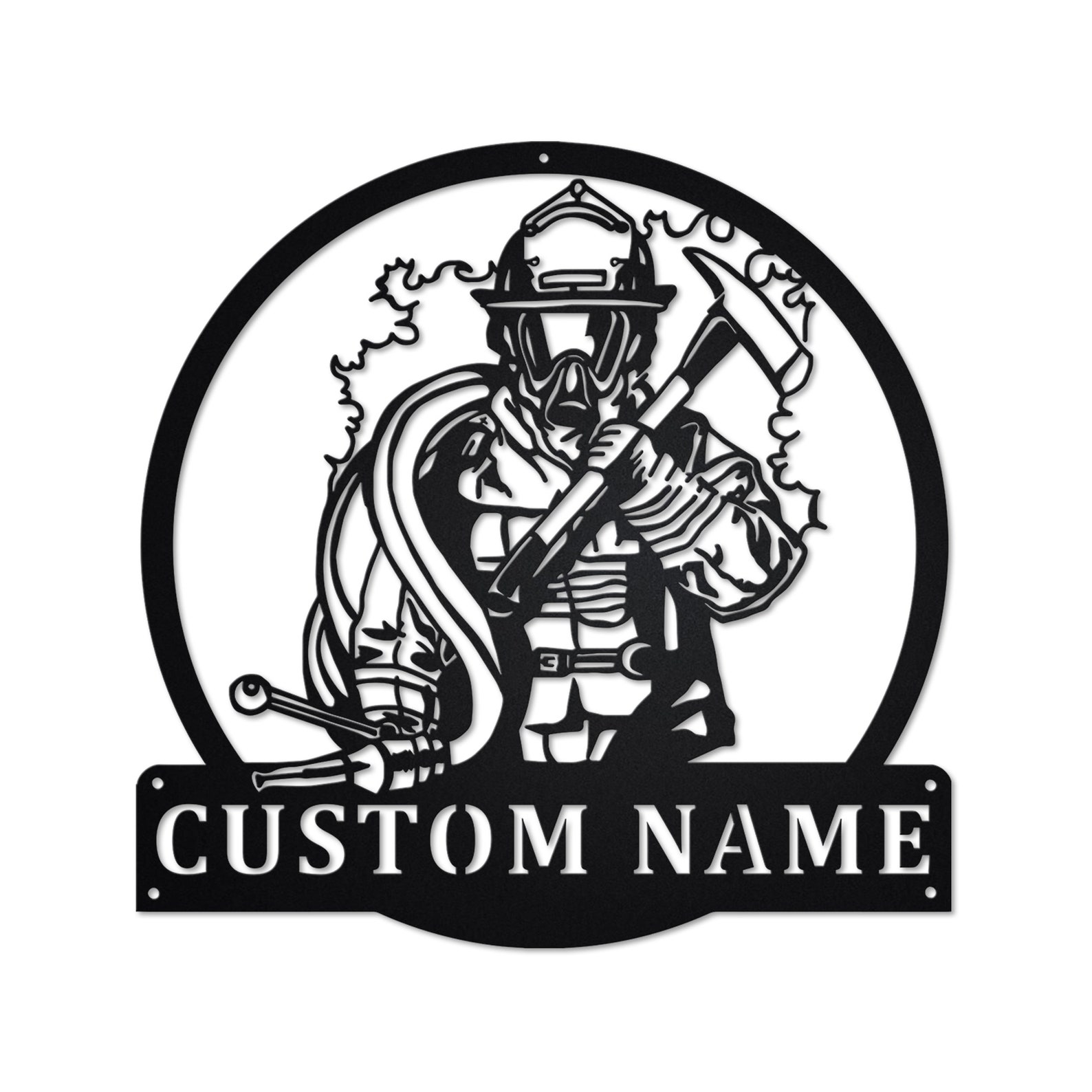 Personalized Fireman Metal Sign Fireman Metal Wall Art - Etsy