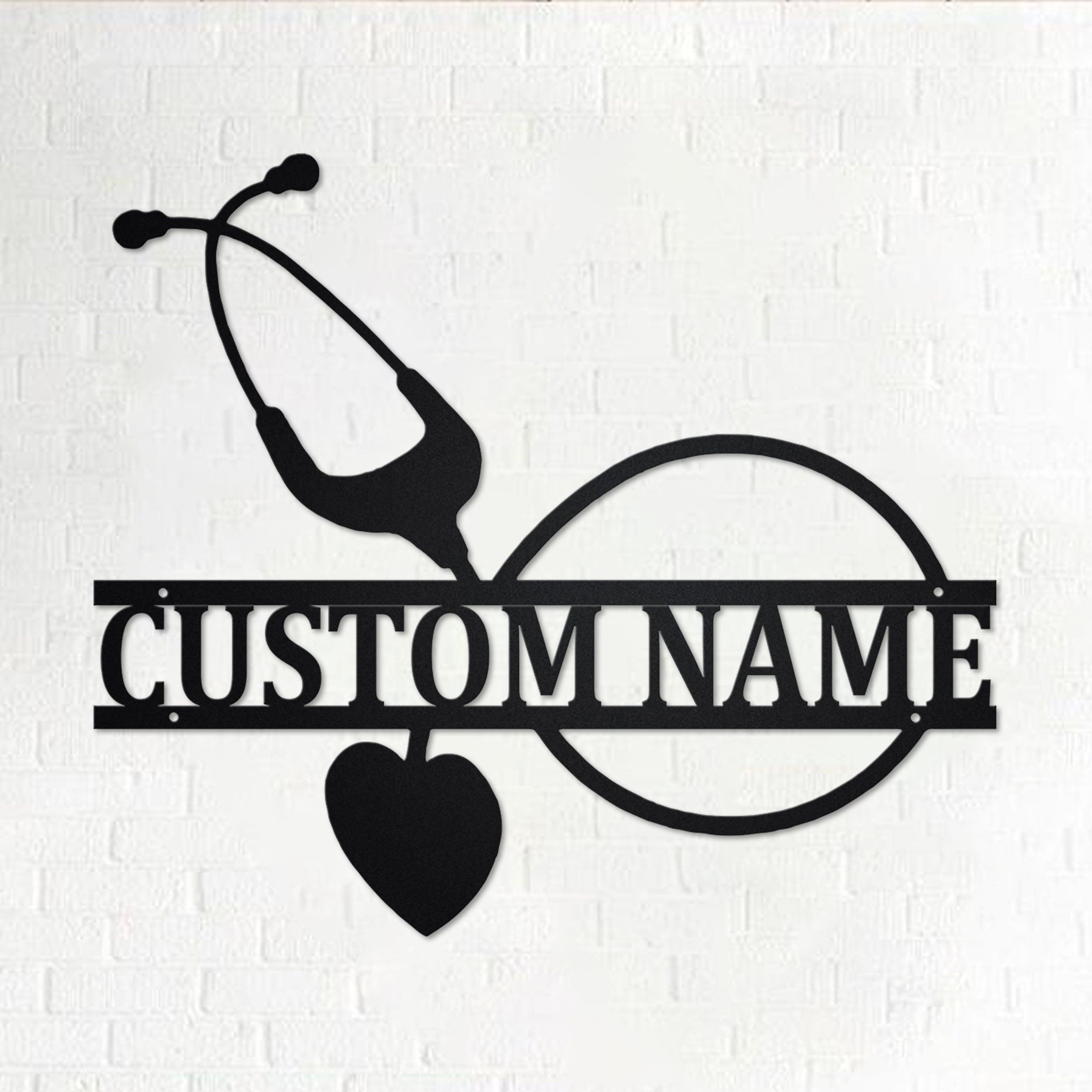Custom Nurse Metal Wall Art Personalized Medical Name Sign | Etsy