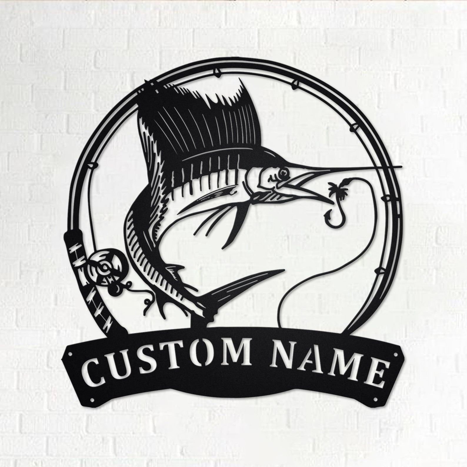 Personalized Sailfish Fish Metal Sign Fishing Metal Wall Art - Etsy