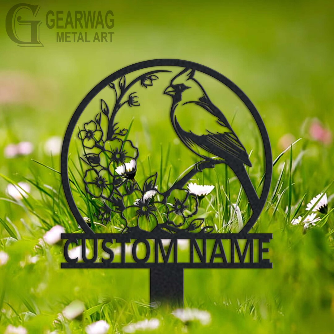 Personalized Black Crow Garden Sign, Metal Yard Art, Custom Raven Bird ...
