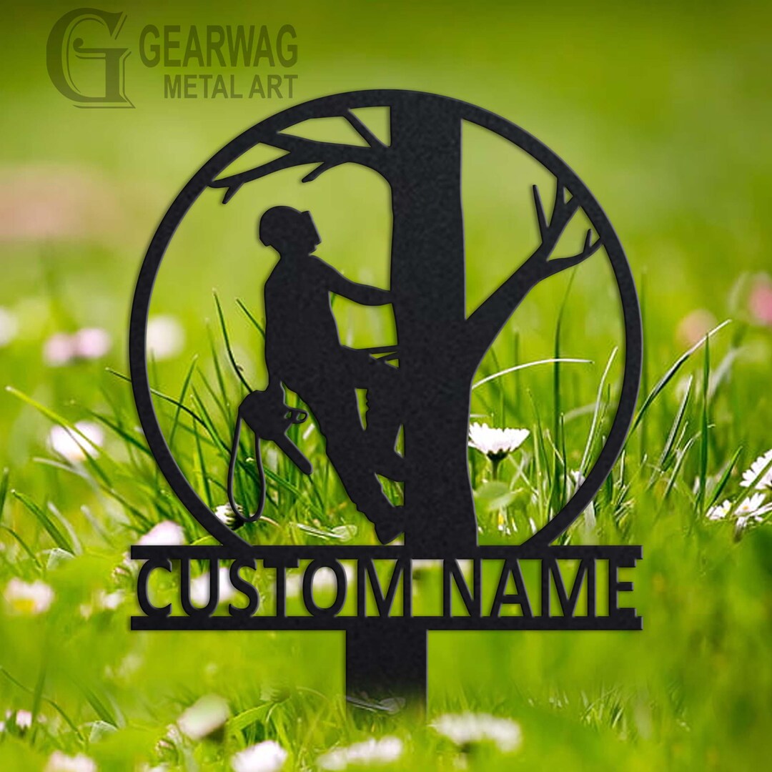 Personalized Tree Arborist Metal Garden Sign: Custom Yard Art - Etsy