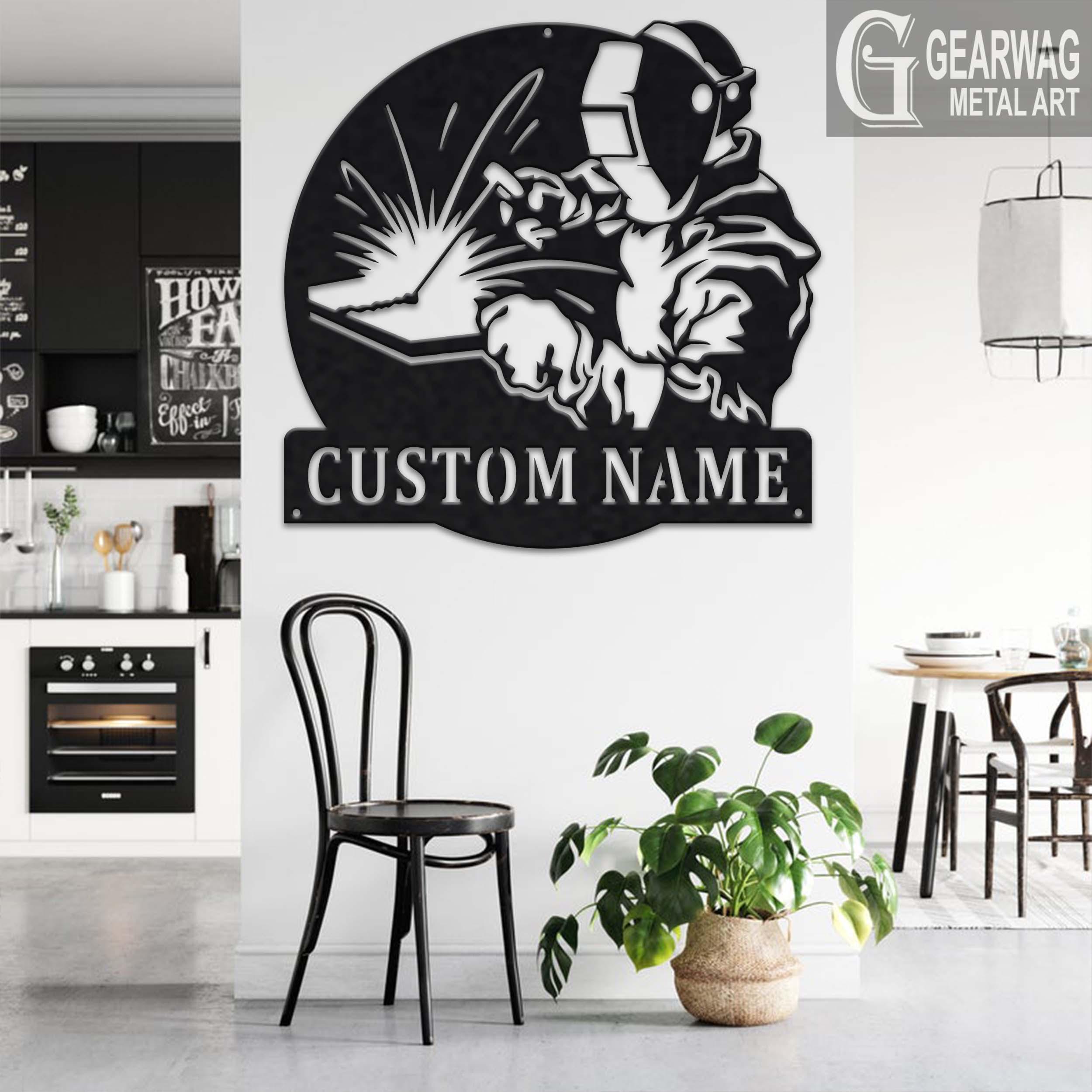Custom Welder Metal Sign With LED Lights: Personalized Name Decor - Etsy