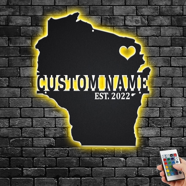 Wisconsin Sign - Etsy