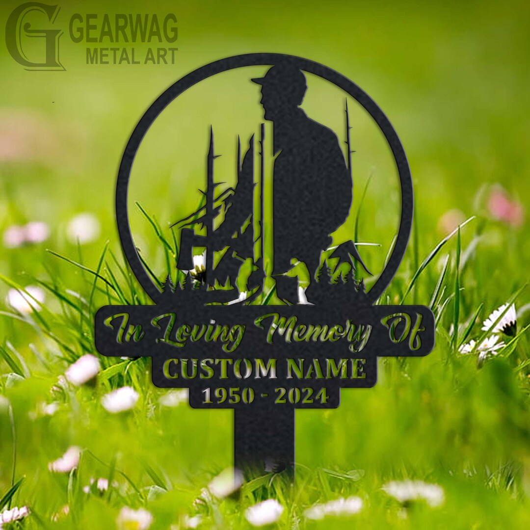 Custom Tree Arborist Memorial Stake, Metal Stake, Outdoor Decor, in ...