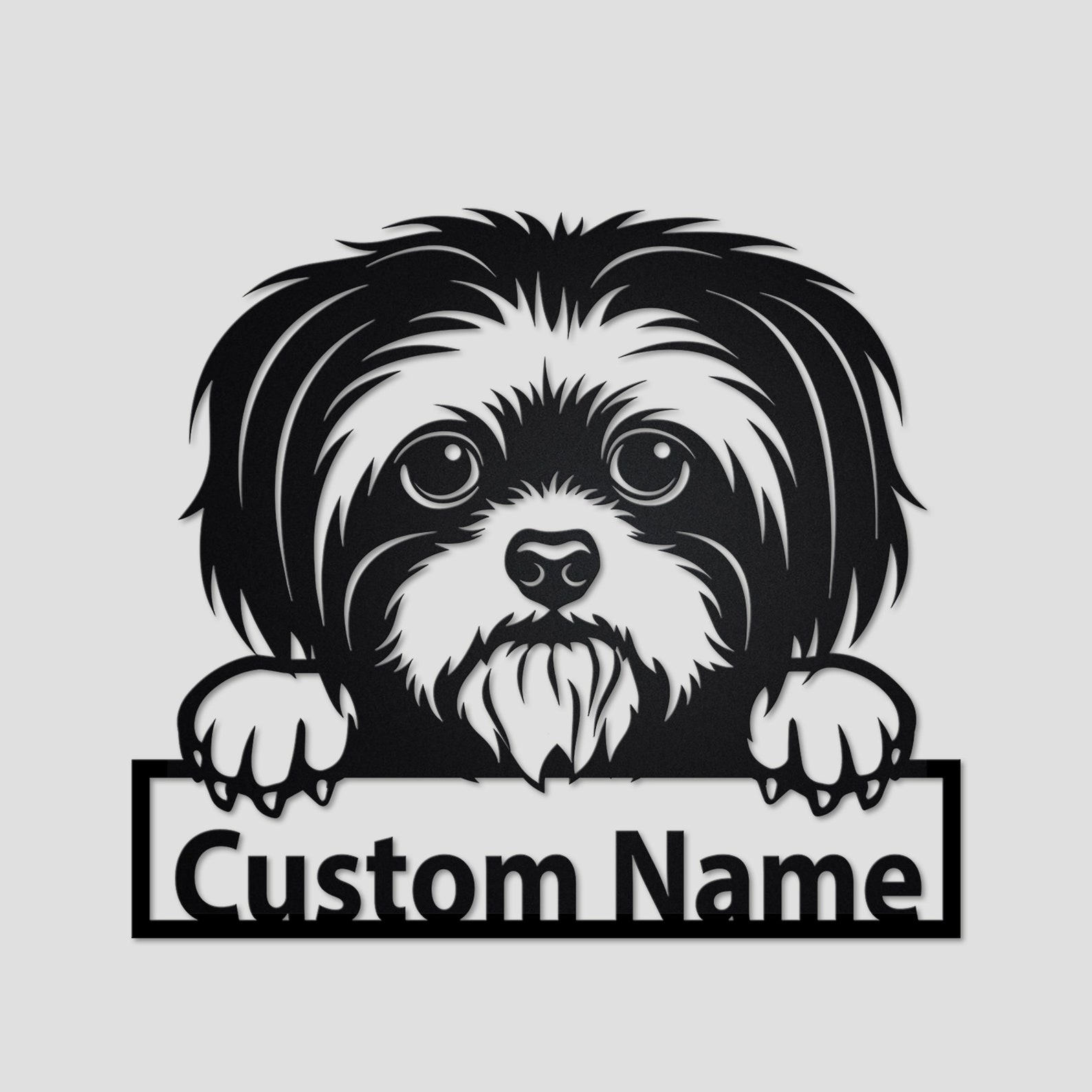 Personalized Shih Tzu Metal Sign: Custom Dog Wall Art - Etsy
