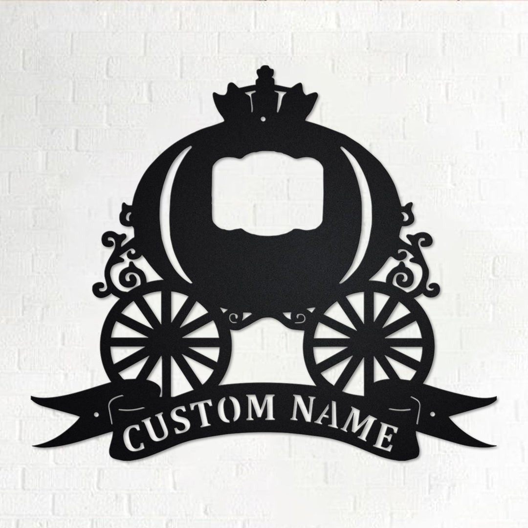 Custom Carriage Metal Wall Art, Personalized Carriage Name Sign ...