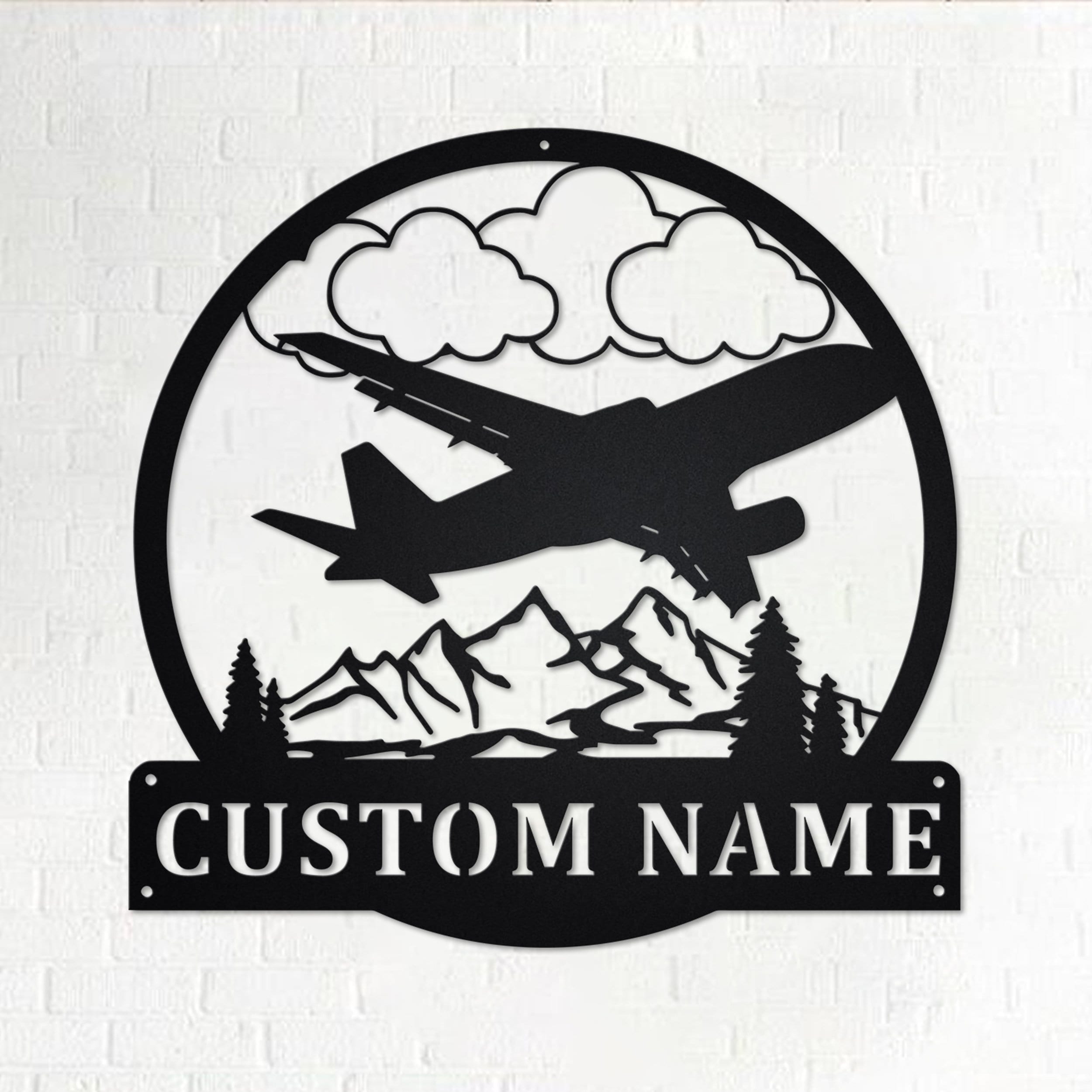 Custom Airplane Metal Wall Art With LED Light Personalized - Etsy