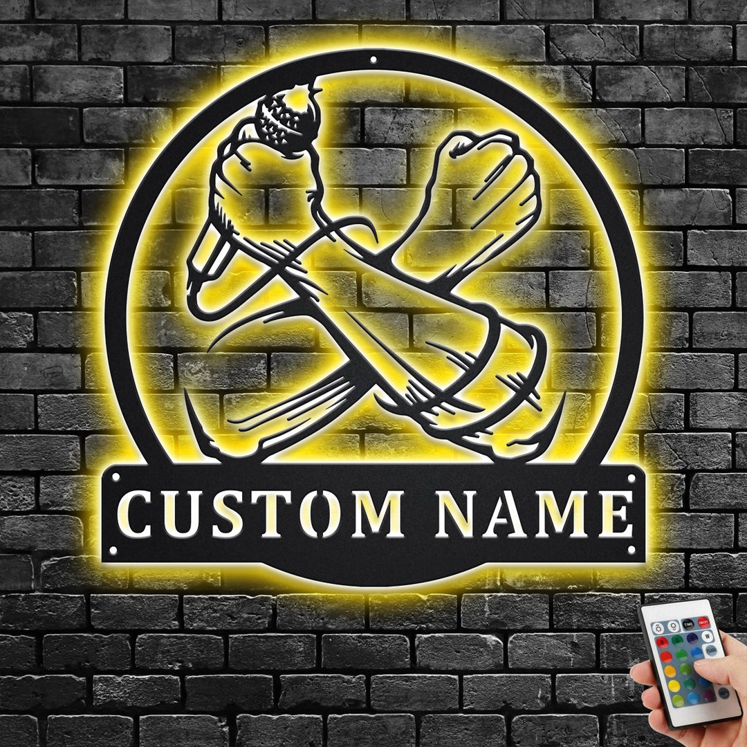 Custom Beatboxing Metal Wall Art With LED Light, Personalized ...