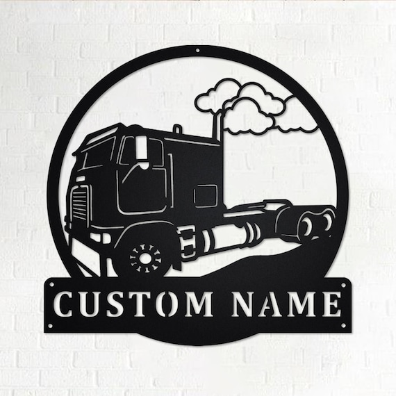 Custom Cab Over Truck Metal Wall Art Personalized Truck - Etsy