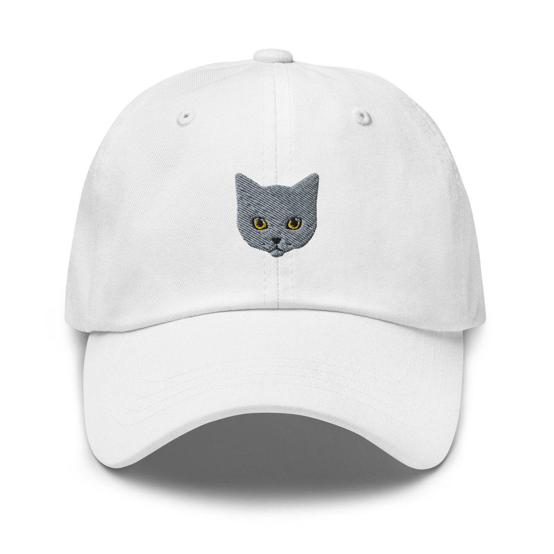 British Shorthair Cap, Russian Blue Cat Embroidered Dad Hat, Chartreux ...