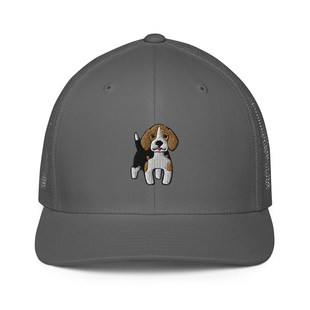 Beagle Closed-back Trucker Hat, Embroidered Beagle Trucker Cap, Beagle ...