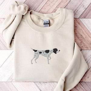 German Shorthaired Pointer Sweatshirt, Embroidered Black GSP Crewneck ...