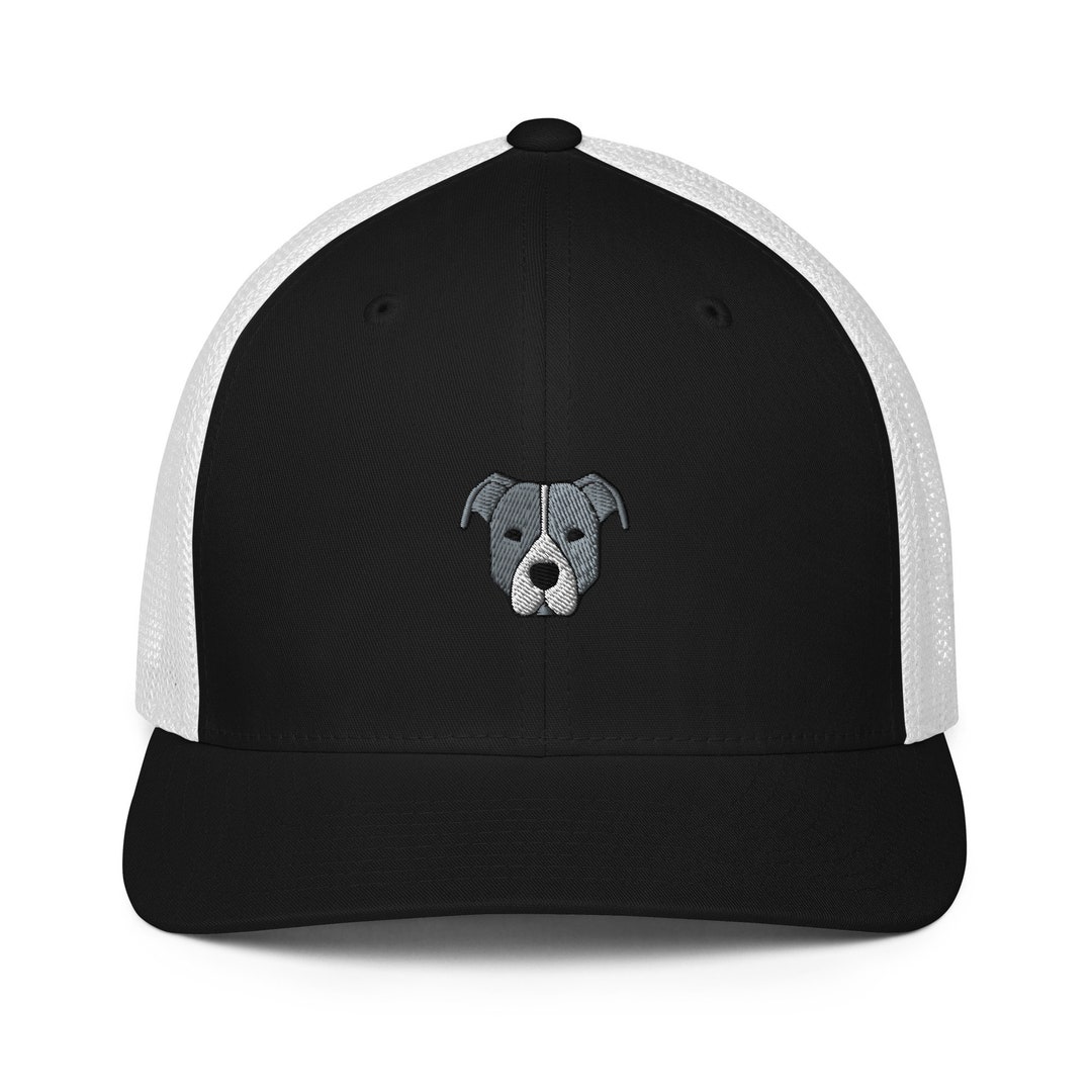 Pitbull Embroidered Trucker Cap, Closed Back Pit Bull Trucker, Pittie ...