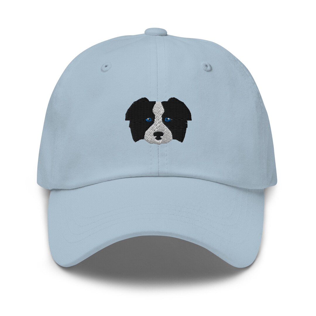 Black and White Australian Shepherd Embroidered Baseball Cap, Aussie ...