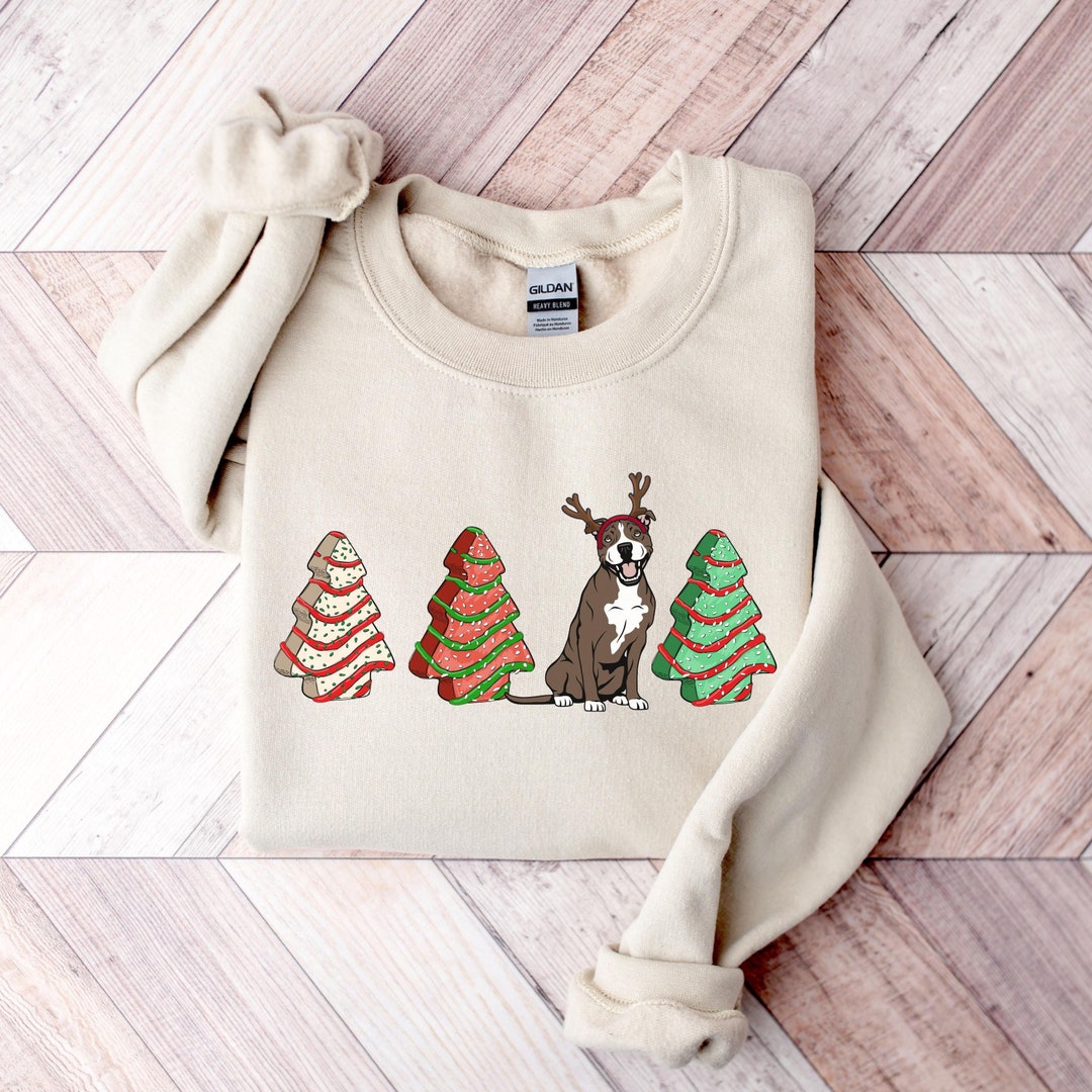 Custom Pitbull Christmas Sweatshirt, Cute Personalized Pitbull Sweater ...