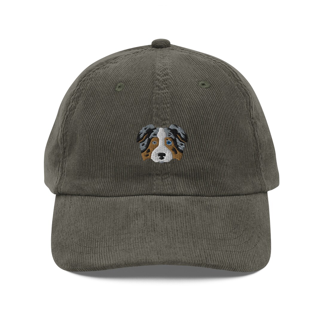 Aussie Shepherd Cap, Blue Merle Australian Shepherd Embroidered ...