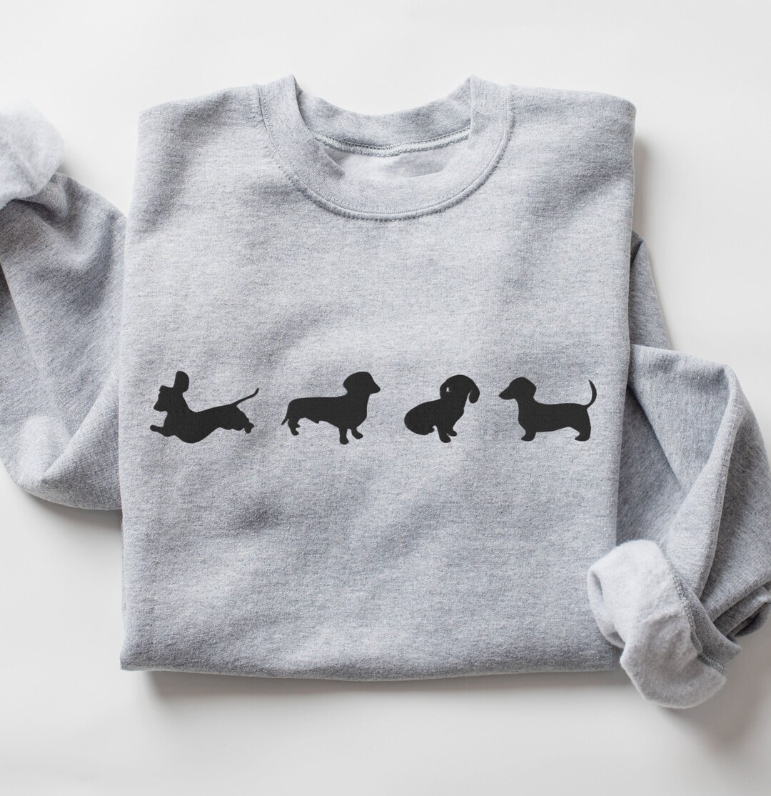 Embroidered Dachshunds Shirt, Doxie Embroidery Sweatshirt, Dackel Gifts ...