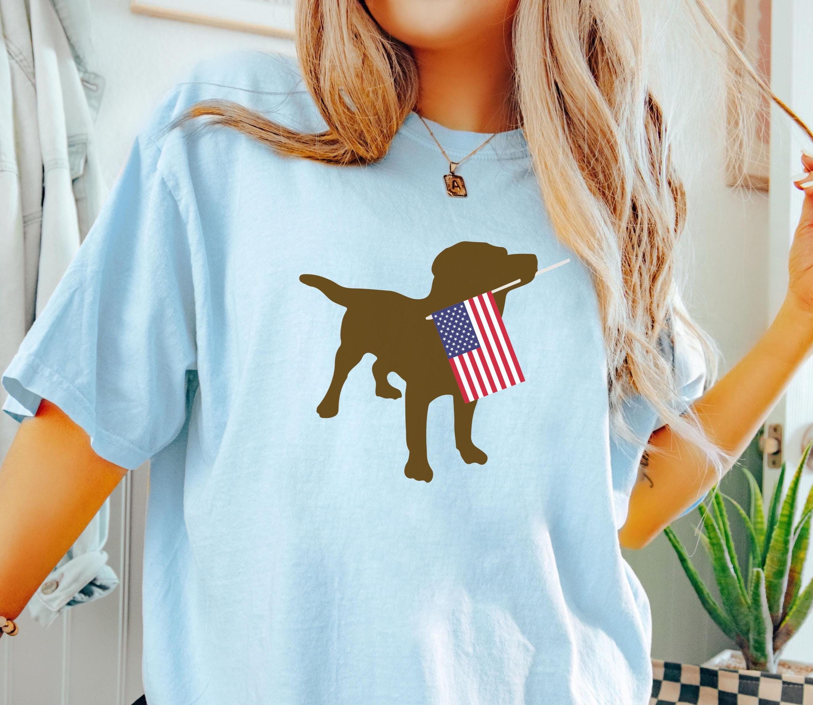 Chocolate Lab July 4th Shirt, Labrador Retriever Comfort Colors Tshirt ...
