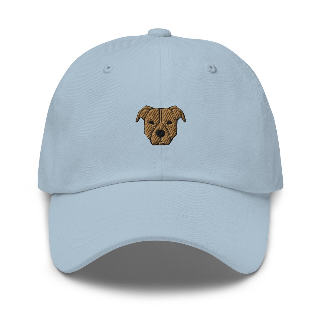 Brown Pitbull Cap, Embroidered Pit Bull Dad Hat, Pitbull Baseball Cap ...