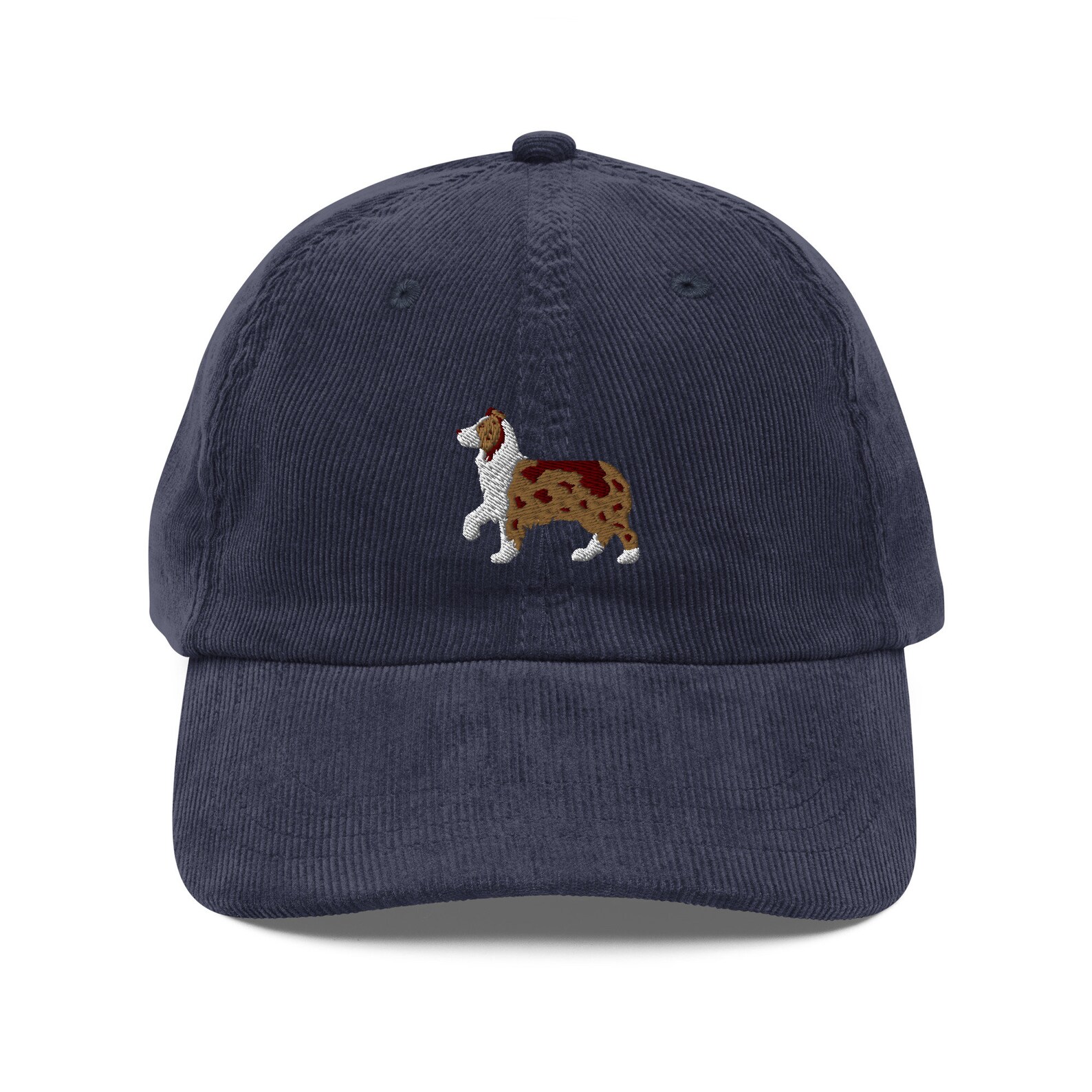 Red Australian Shepherd Cap, Red Merle Aussie Shepherd Corduroy ...