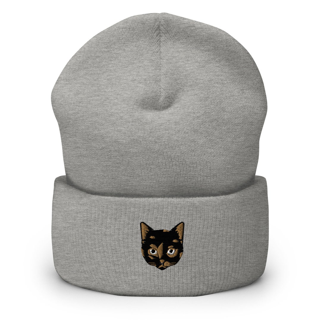 Embroidered Tortoiseshell Cat Hat, Tortie Cat Beanie, Tortie Mom Gift ...