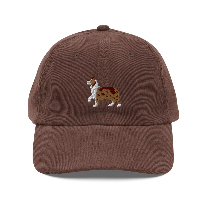 Red Australian Shepherd Cap, Red Merle Aussie Shepherd Corduroy ...