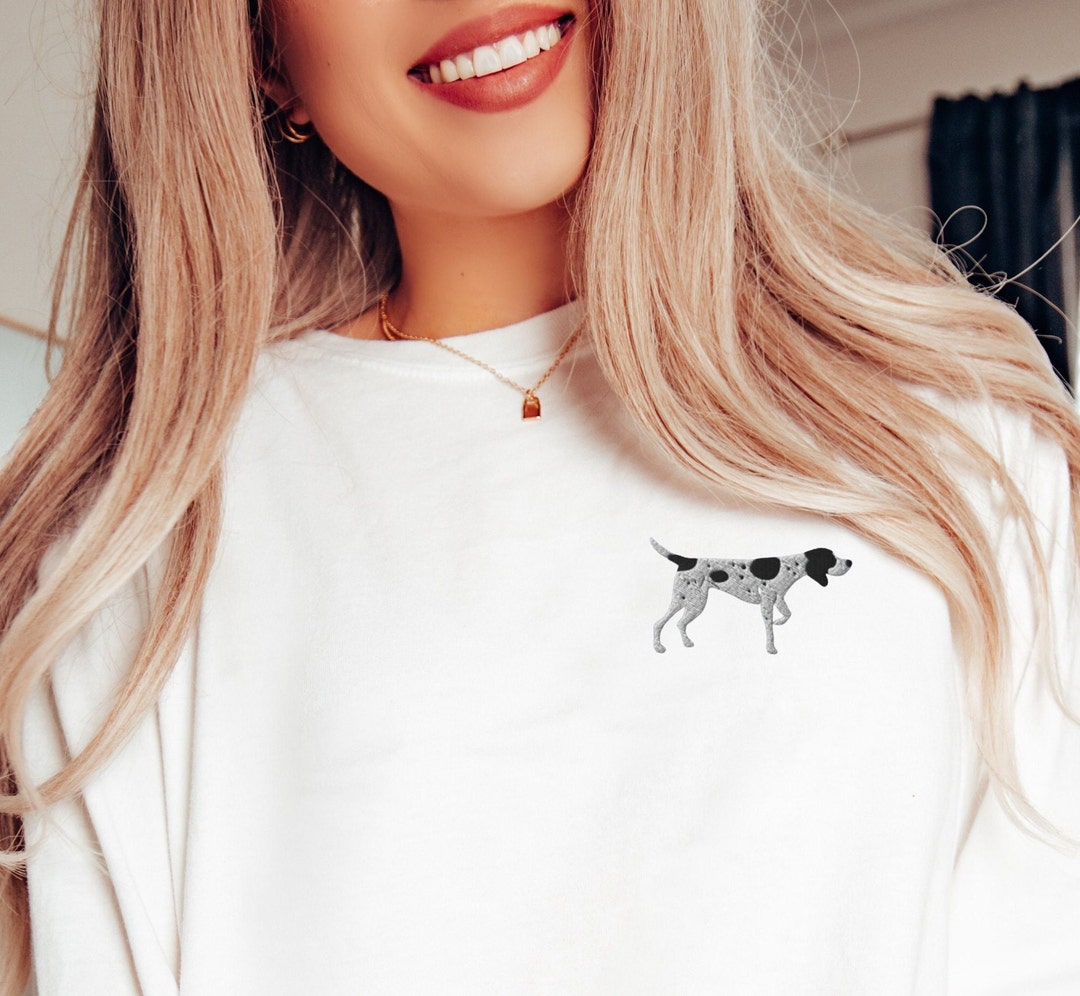 Embroidered German Shorthaired Pointer Long Sleeve Shirt, Comfort ...