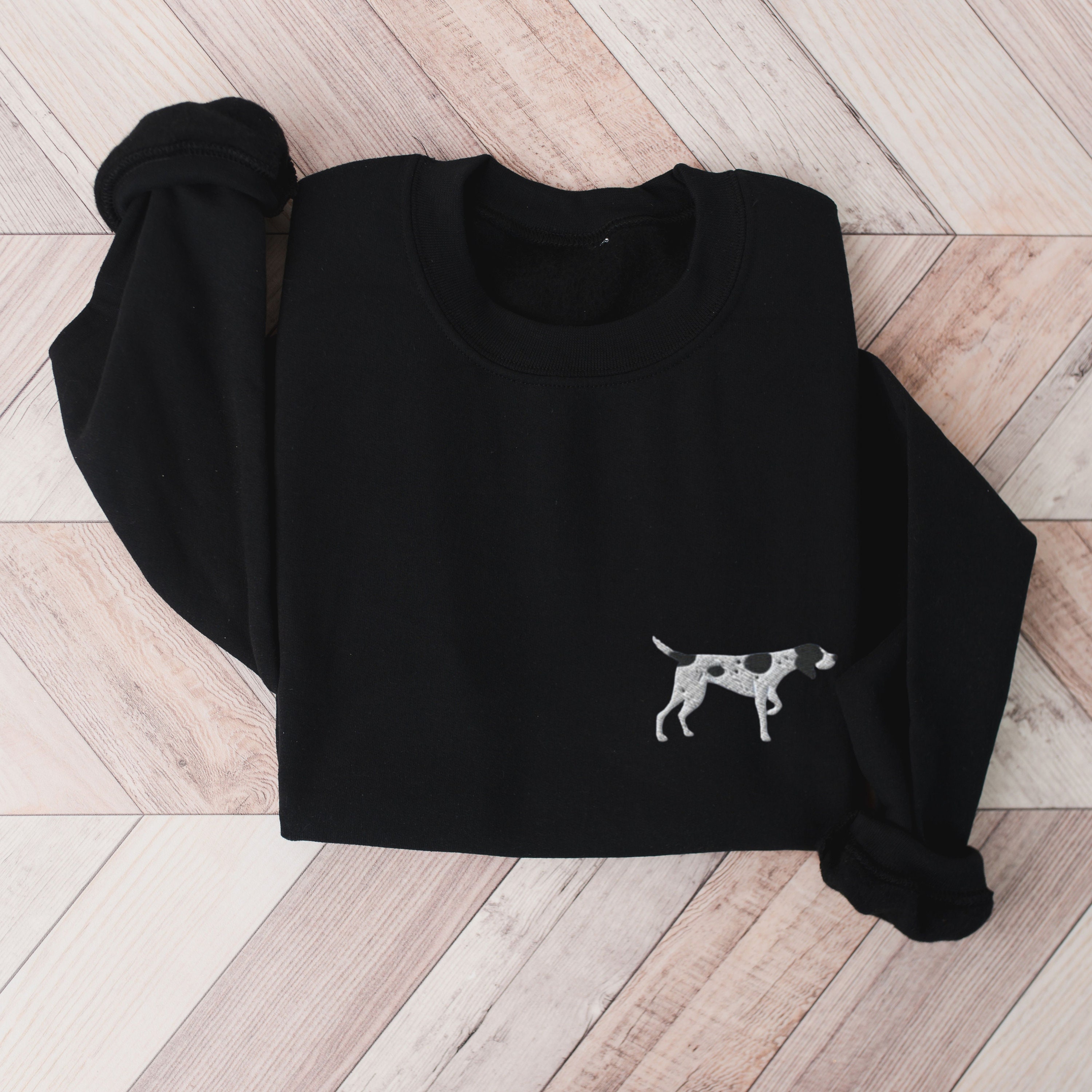 Pointer Sweatshirt Embroidered, German Shorthaired Pointer Crewneck ...
