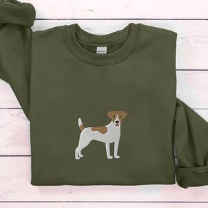 Embroidered Jack Russell Sweatshirt, Jack Russell Terrier Embroidery ...