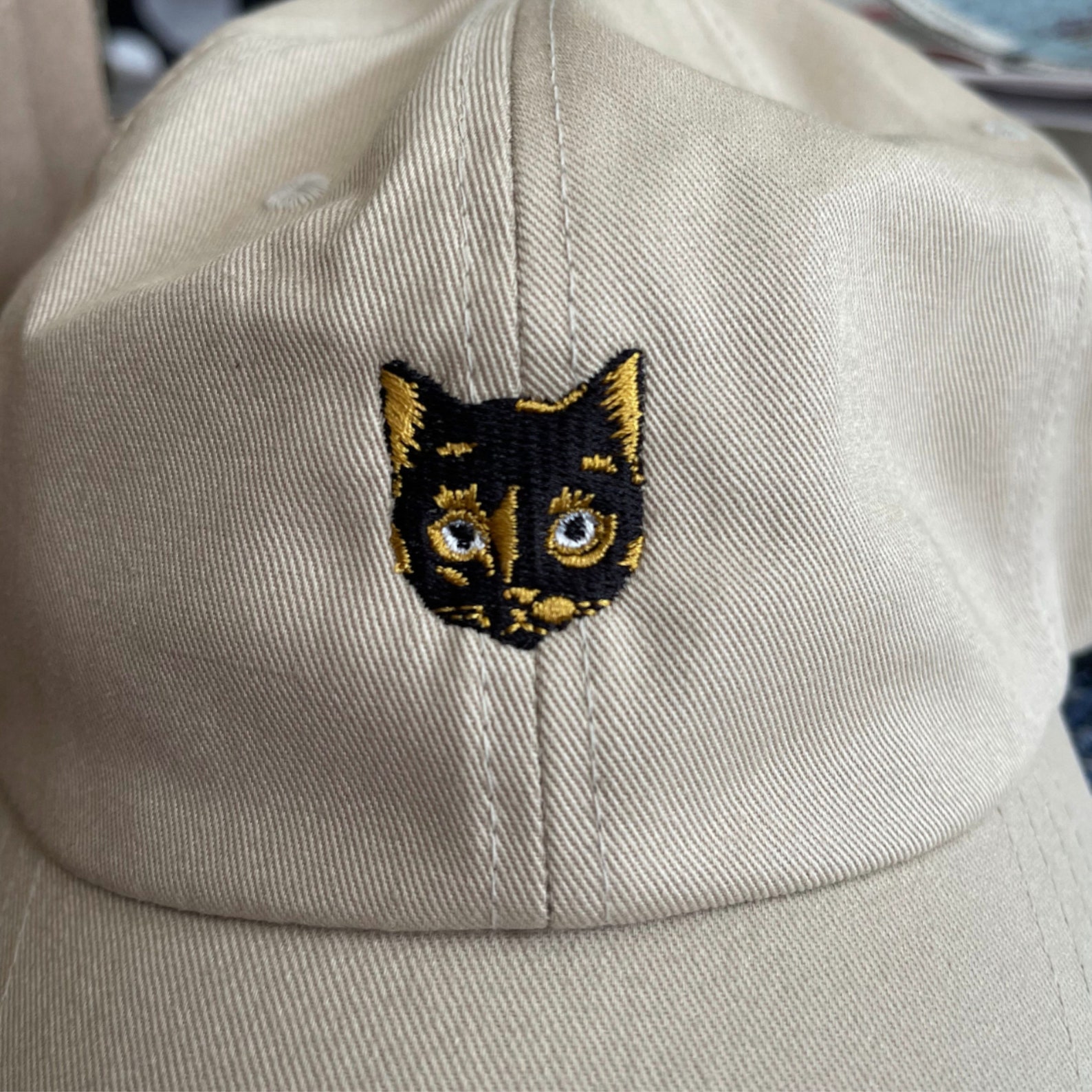 Tortoiseshell Cat Hat Tortie Cat Embroidered Baseball Cap - Etsy