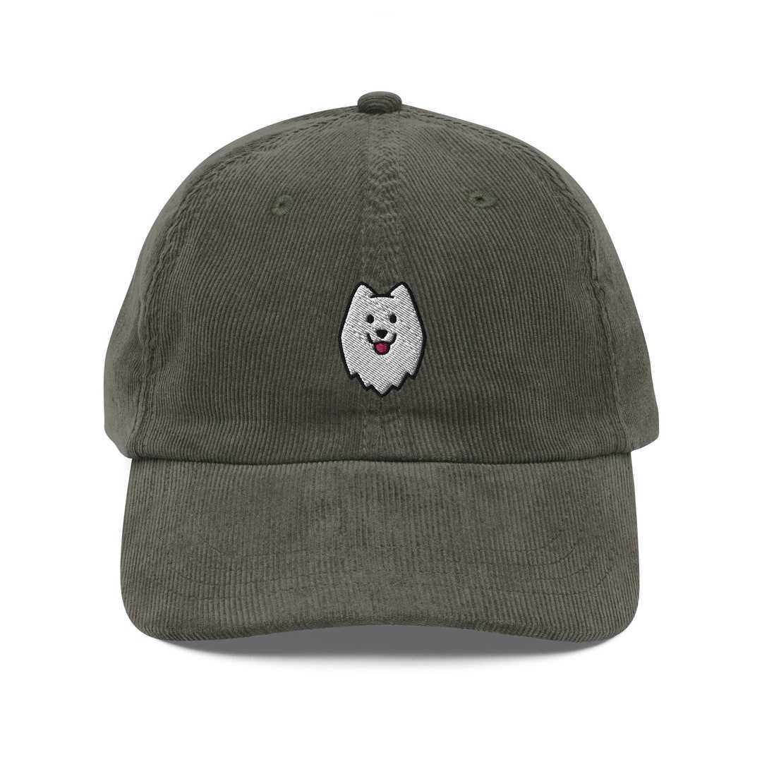 Samoyed Corduroy Cap, Embroidered Samoyed Baseball Cap, Samoyed Mom ...