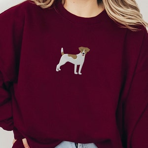 Embroidered Jack Russell Sweatshirt, Jack Russell Terrier Embroidery ...