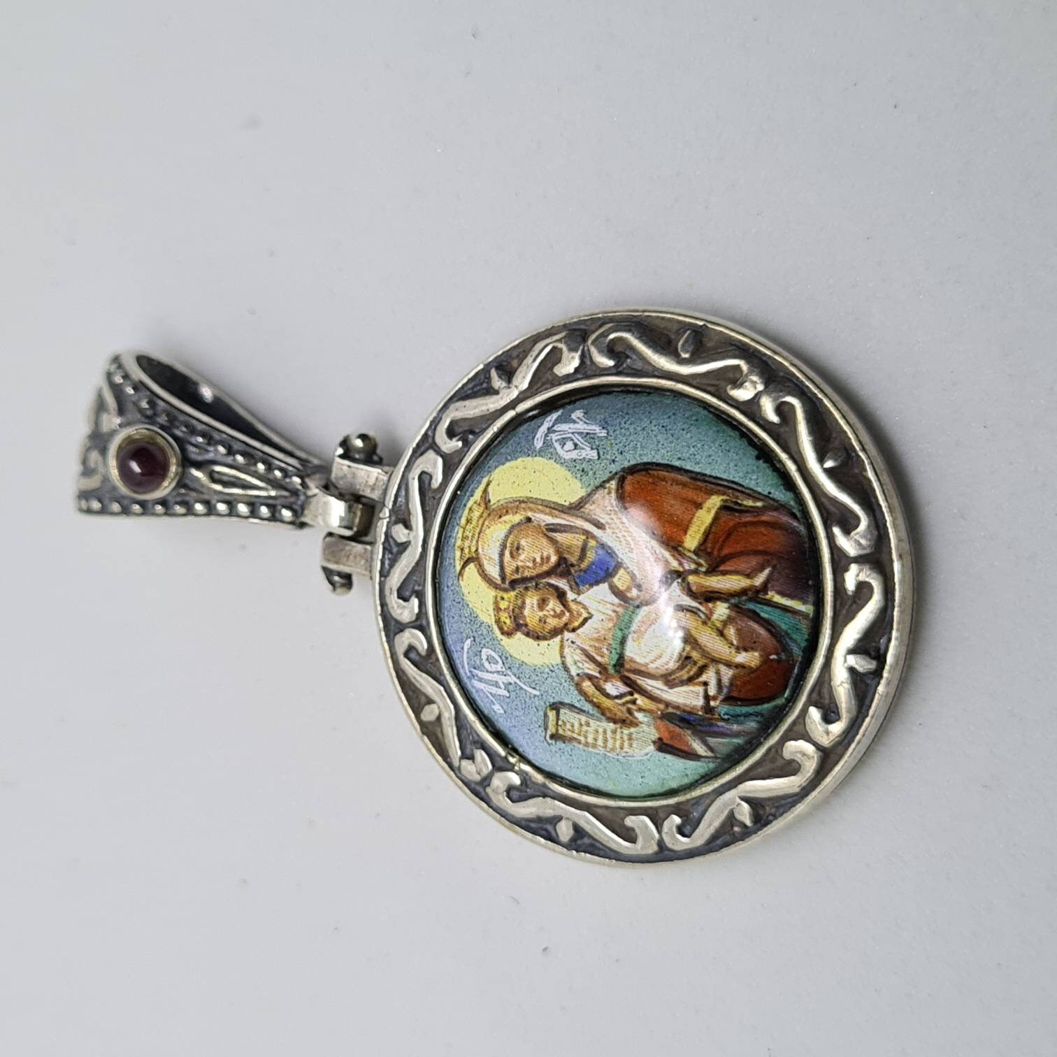 Cloisonne Enamel Locket Pendants With Religious Christian Themes ...