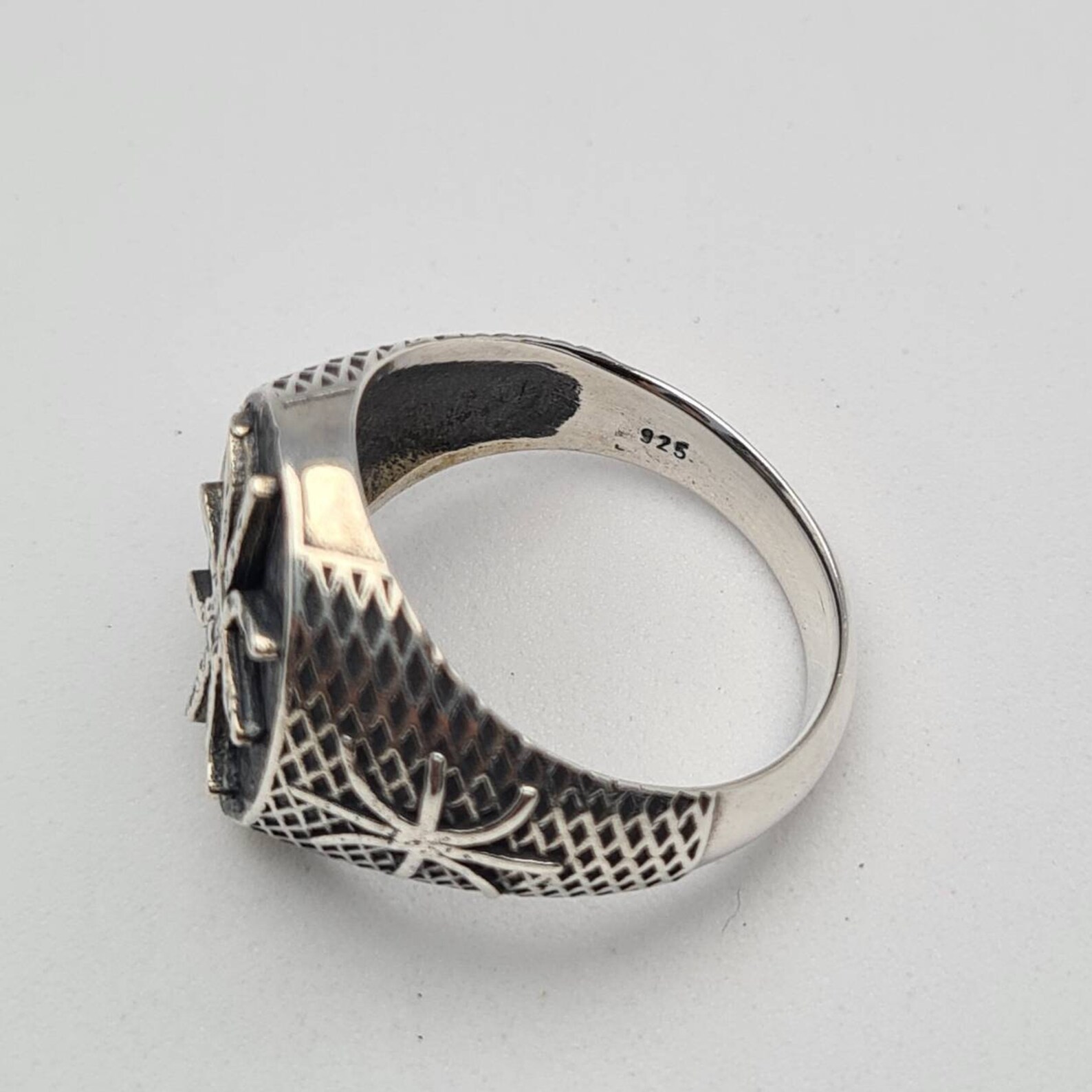 Delphic Epsilon Ring in Sterling Silver 925, Statement Ring, Men Ring ...