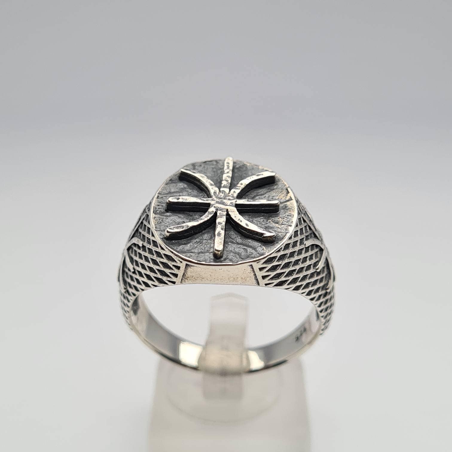 Delphic Epsilon Ring in Sterling Silver 925, Statement Ring, Men Ring ...