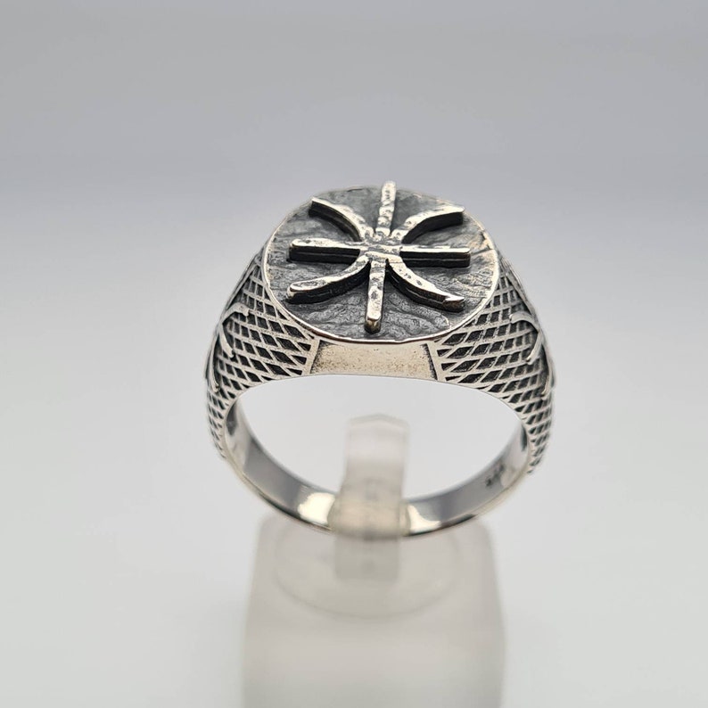 Delphic Epsilon Ring in Sterling Silver 925, Statement Ring, Men Ring ...