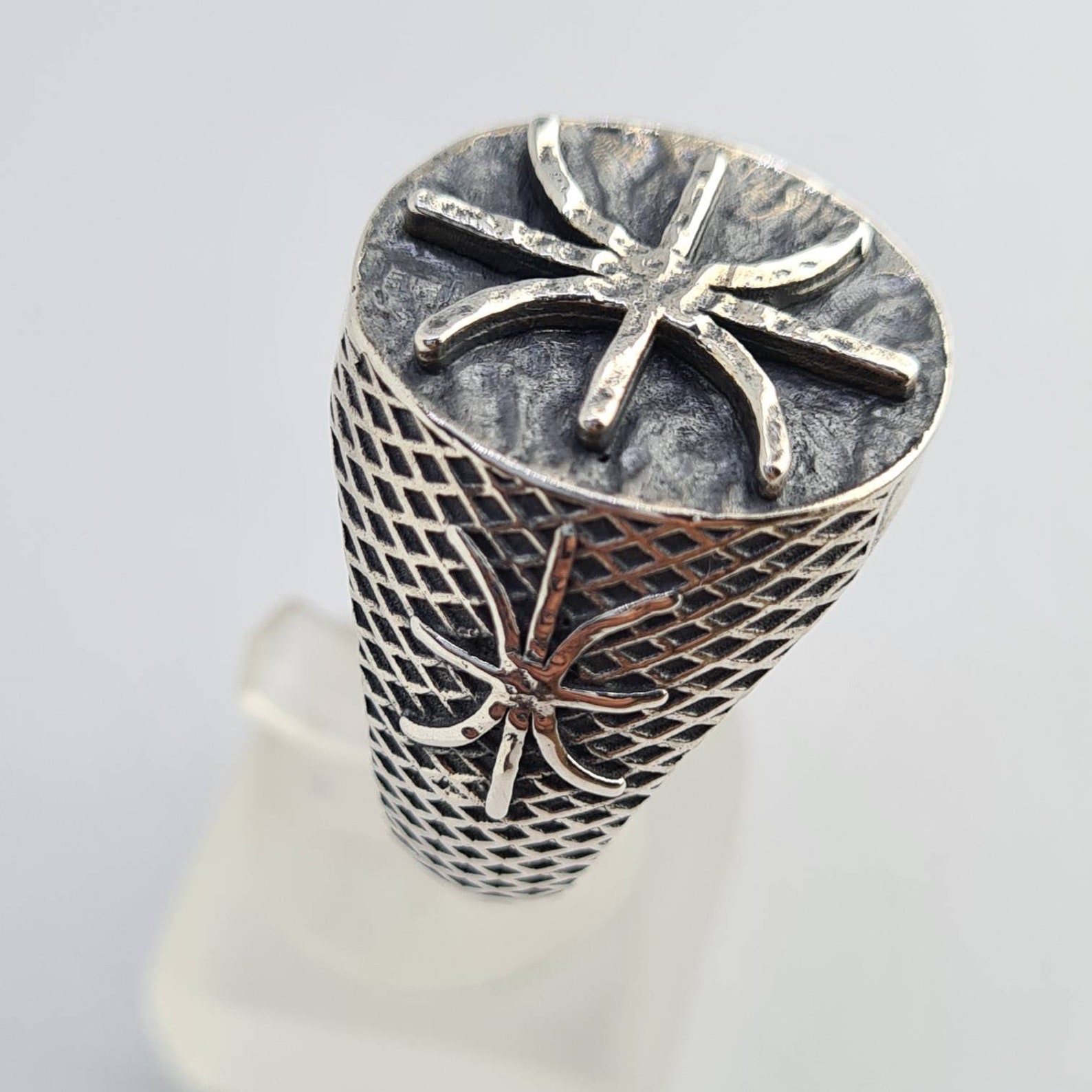 Delphic Epsilon Ring in Sterling Silver 925, Statement Ring, Men Ring ...