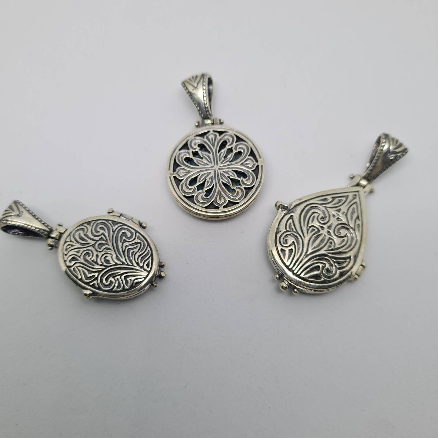 Cloisonne Enamel Locket Pendants With Religious Christian Themes ...