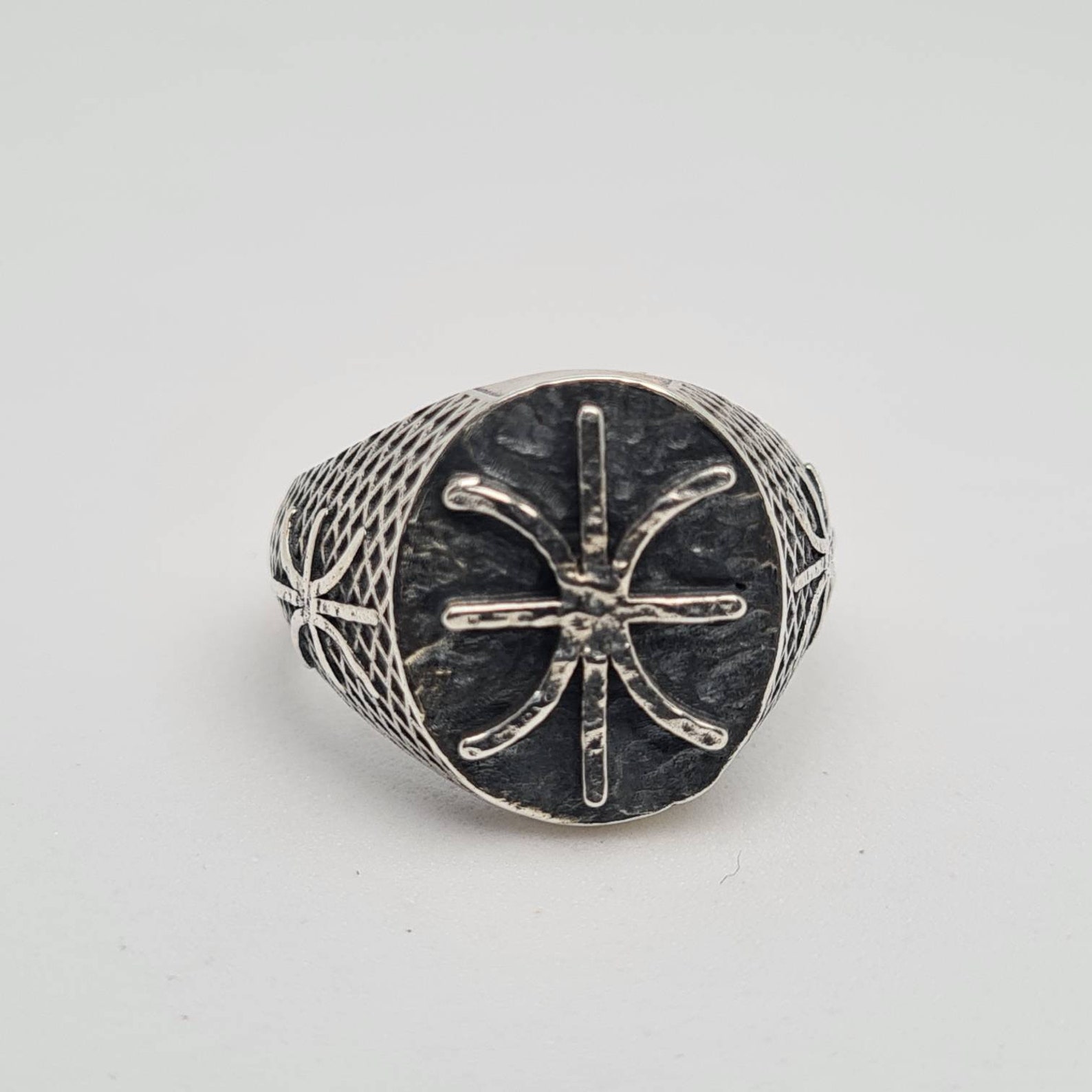 Delphic Epsilon Ring in Sterling Silver 925, Statement Ring, Men Ring ...
