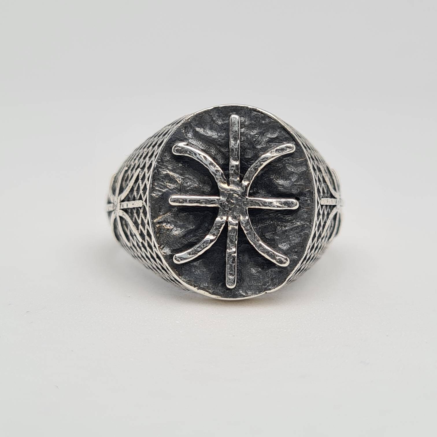 Delphic Epsilon Ring in Sterling Silver 925, Statement Ring, Men Ring ...