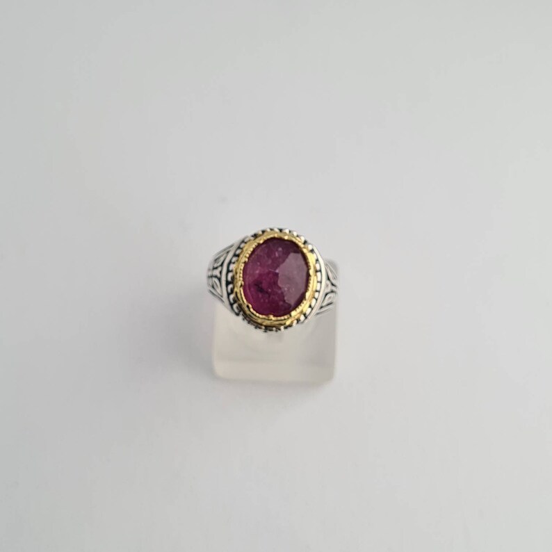 Ruby Ring in Sterling Silver 925 Handmade Byzantine Ring - Etsy