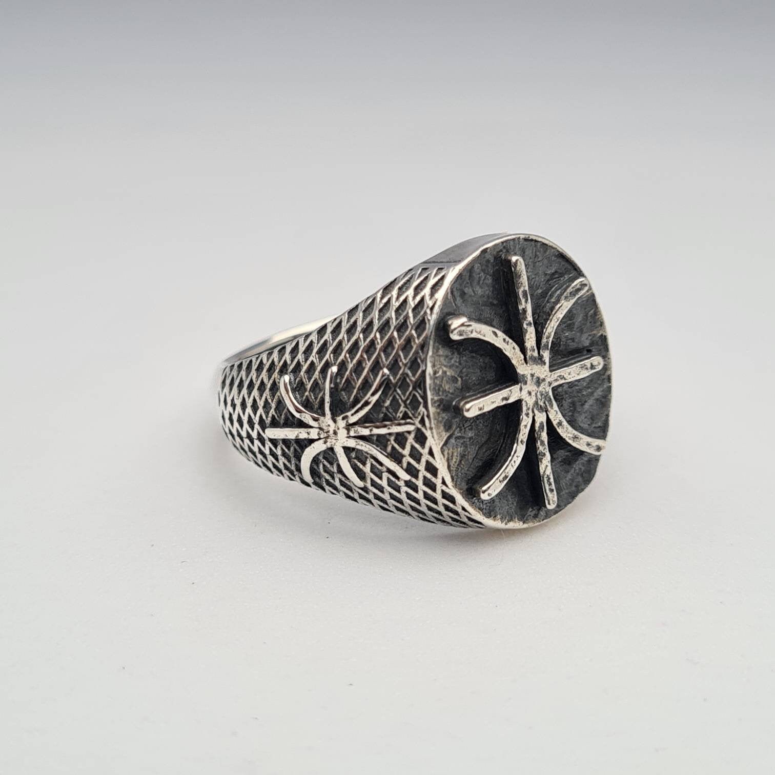 Delphic Epsilon Ring in Sterling Silver 925, Statement Ring, Men Ring ...