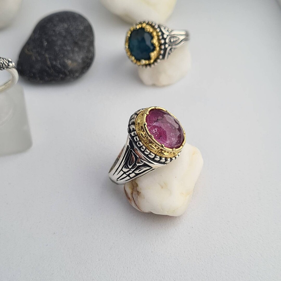 Ruby Ring in Sterling Silver 925 Handmade Byzantine Ring - Etsy