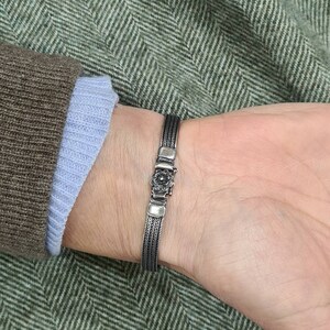 Alexander the Great and Lion Heads Bracelet in Sterling Silver 925 With ...